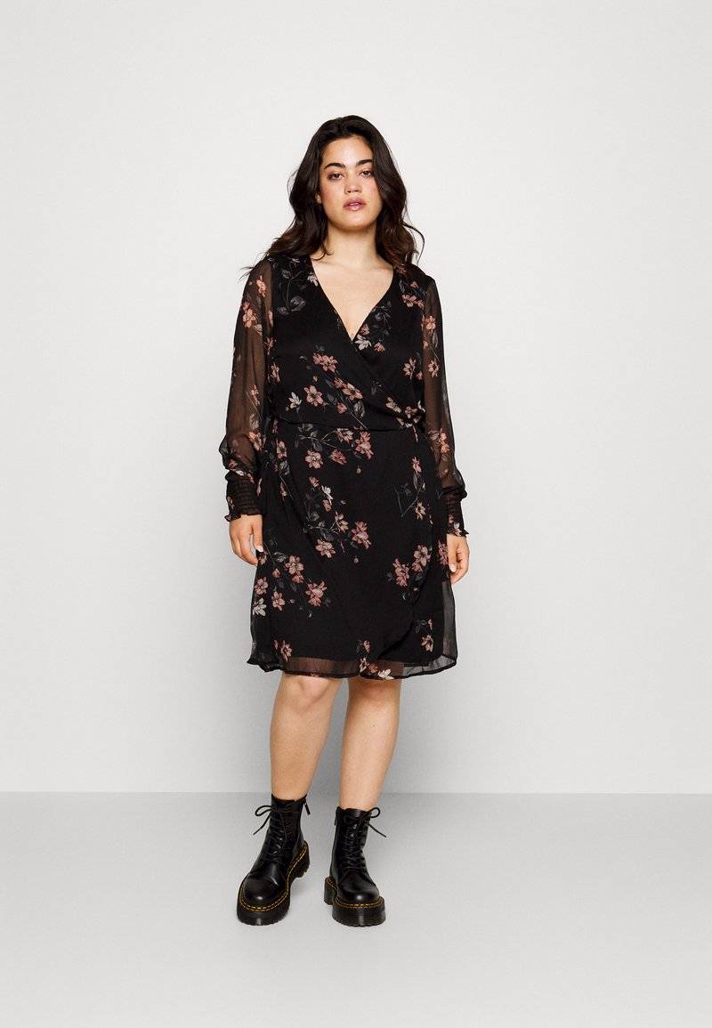 Vero Moda Curve VMMARYA WRAP SHORT DRESS PLUS SIZE - Vapaa-ajan mekko ...