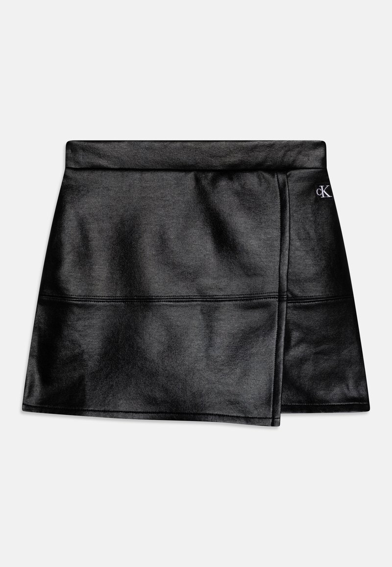Calvin Klein Jeans SPACER WRAP SKIRT - Jupe portefeuille - black/noir ...