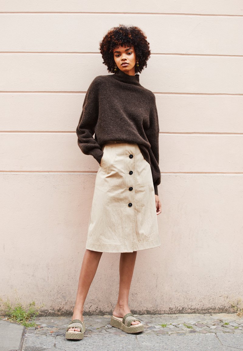 Won Hundred BLAKELY - Jumper - chocolate brown melange/dark brown ...