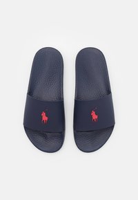 Polo Ralph Lauren SIGNATURE PONY SLIDE UNISEX - Pool slides - navy/red ...