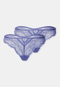 Hunkemöller ISABELLE TANGA CHEEKINI 2 PACK - String - blue/bleu ...