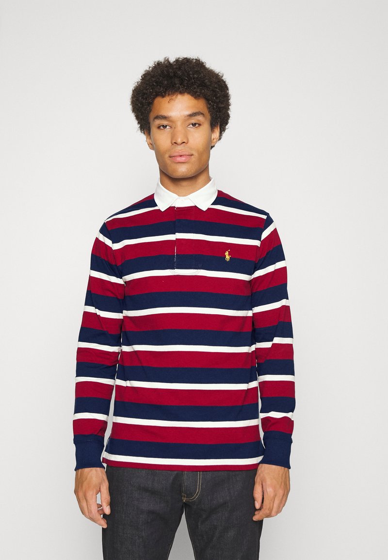 Polo Ralph Lauren LONG SLEEVE RUGBY - Polo shirt - holiday red/multi/red - Zalando.de