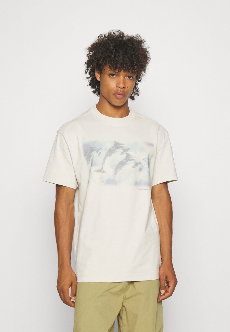 Weekday OVERSIZED GRAPHIC TEE - T-Shirt print - beige - Zalando.ch
