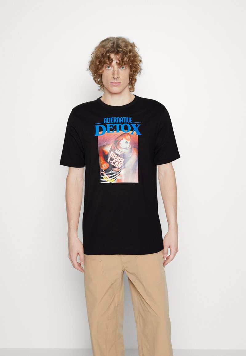 Diesel JUST UNISEX - T-Shirt print - black/schwarz - Zalando.de