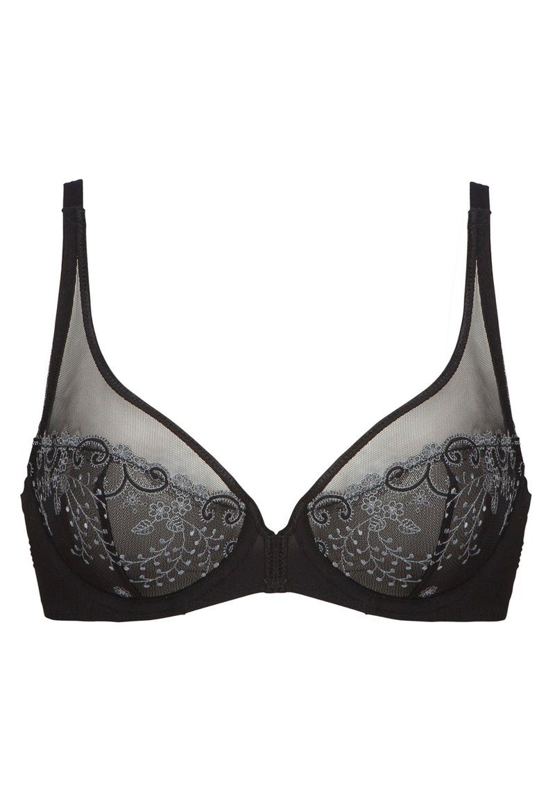Simone Pérèle MIT TIEFEM DEKOLLETÉ - Triangle bra - moonlight/grey ...