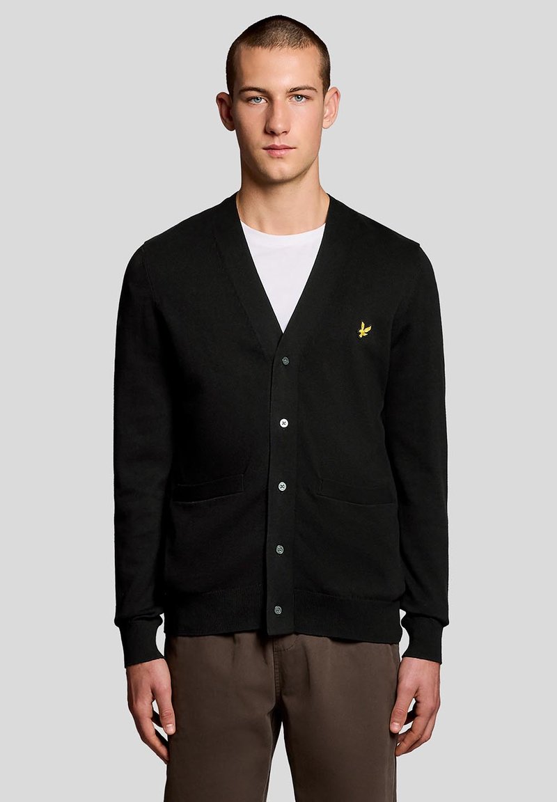 Lyle & Scott V NECK - Vest - z jet black/zwart - Zalando.nl