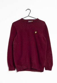 Lyle & Scott Stickad tröja - red/röd - (Pre-owned) - Zalando.se