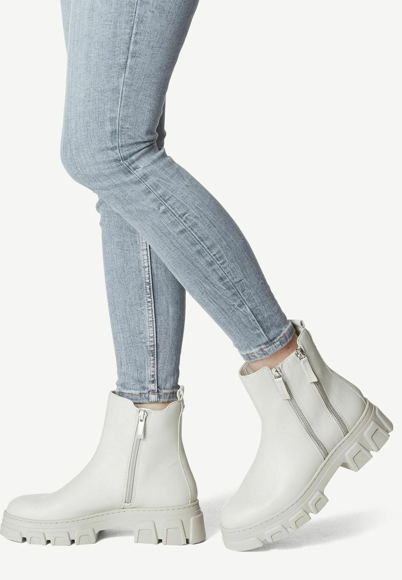 Tamaris Platform ankle boots - pale grey/grey - Zalando.ie
