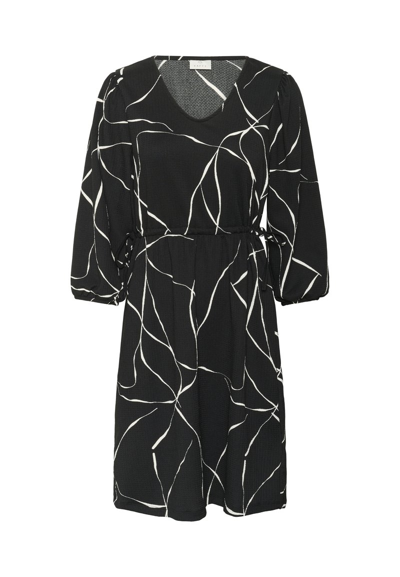 Kaffe KADay - Freizeitkleid - black chalk graphic lines/schwarz - Zalando