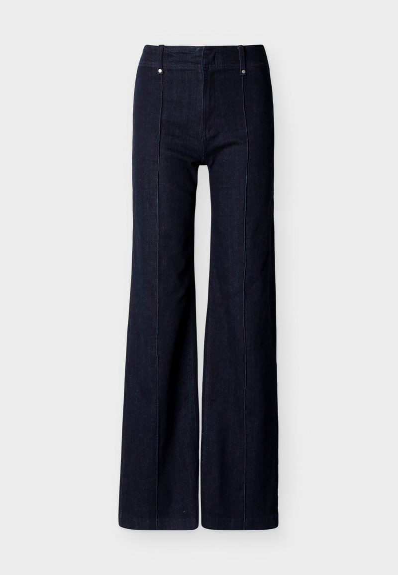 Vero Moda Tall VMMARLA PINTUCKS JEANS - Pernera ancha - dark blue denim ...