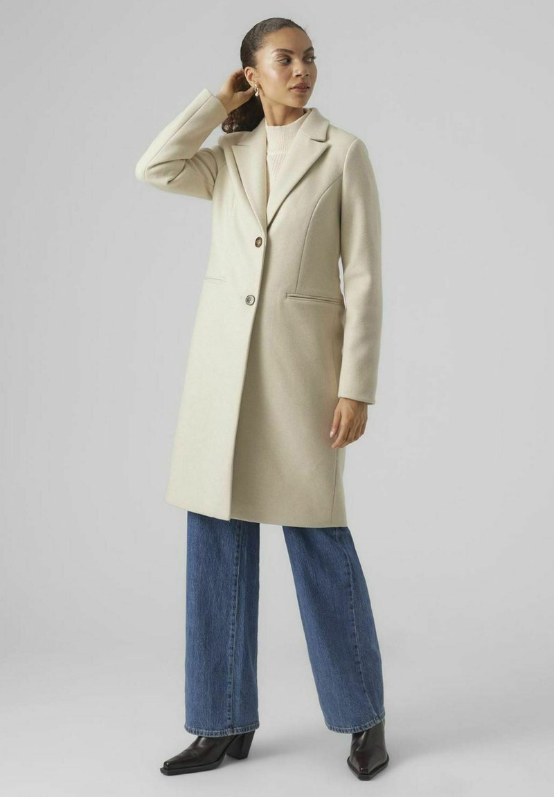 Vero Moda VMVINCEBLAZA - Classic coat - oatmeal/beige - Zalando