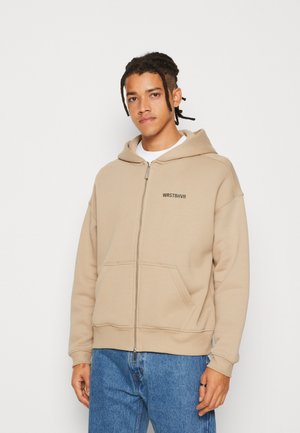 Calvin Klein MICRO LOGO REPREVE HOODIE JACKET - Felpa con zip - black ...