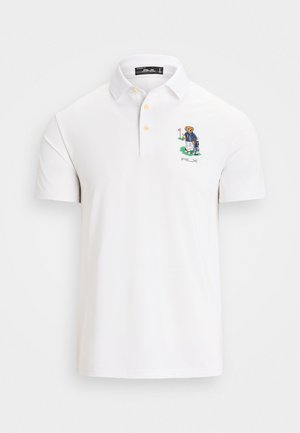 Polo Ralph Lauren CUSTOM SLIM POLO BEAR MESH POLO SHIRT - Polo shirt - white/off-white - Zalando ...