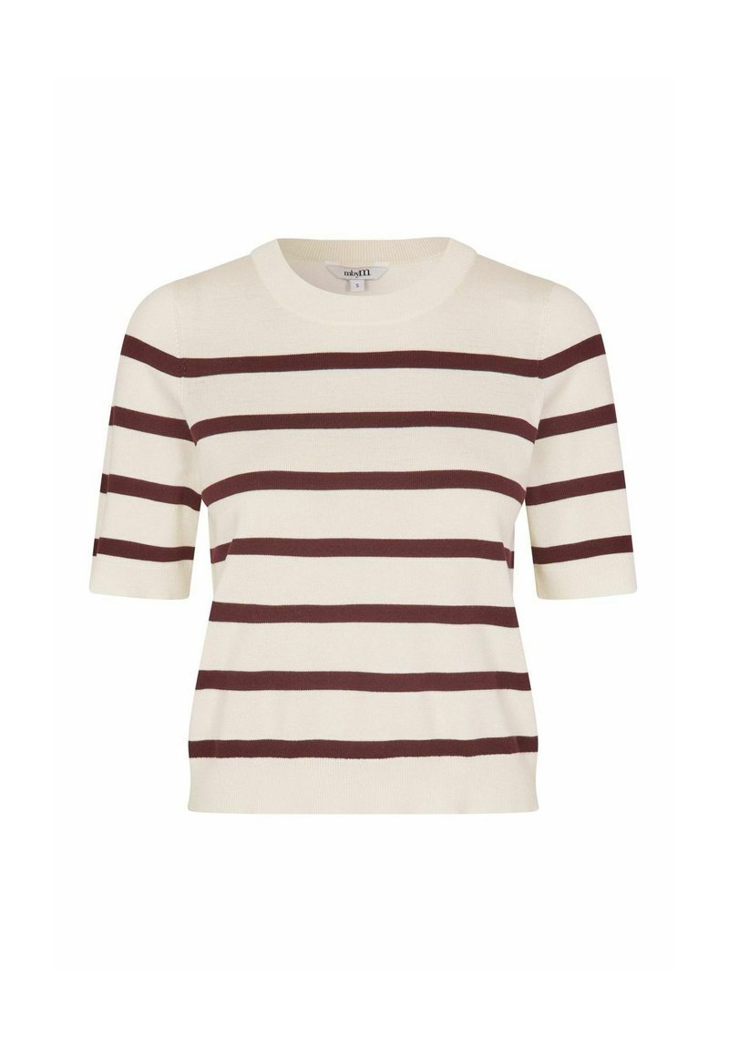 mbyM CARLA - T-shirts print - sugar wine stripe/hvid - Zalando.dk