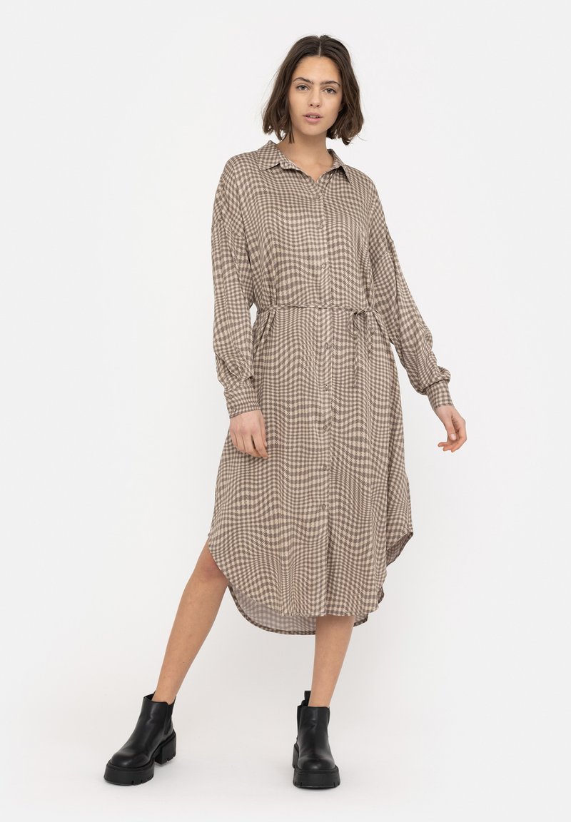 Soft Rebels SRELSIE - Skjortekjole - check wave print cobblestone ...