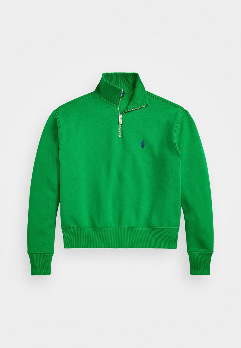 Polo Ralph Lauren FLEECE QUARTER ZIP - Sweatshirt - preppy green/grün ...