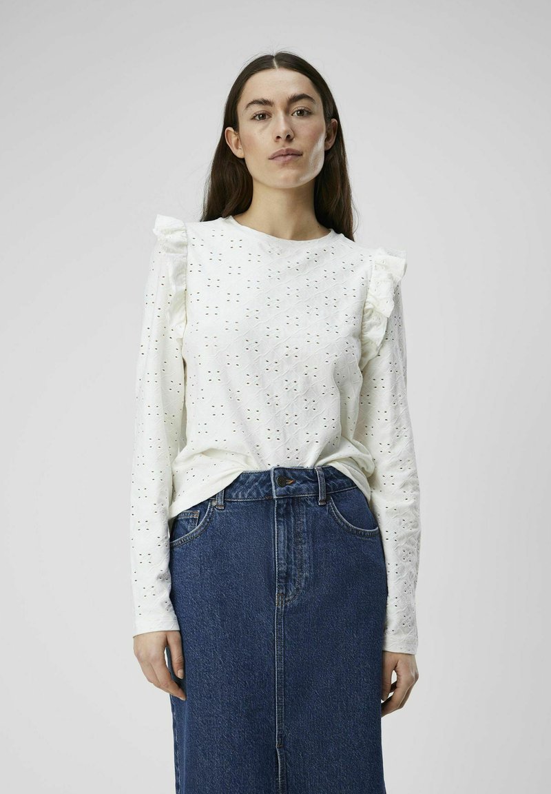 Object MIT ÄRMELN DETAILREICHES - Bluse - cloud dancer/offwhite ...