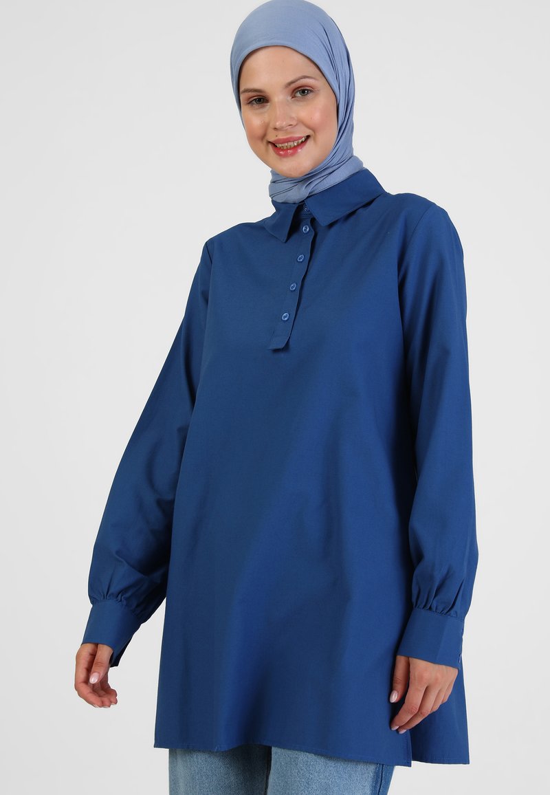 Modanisa POINT COLLAR REFKA - Tunic - blue - Zalando.ie