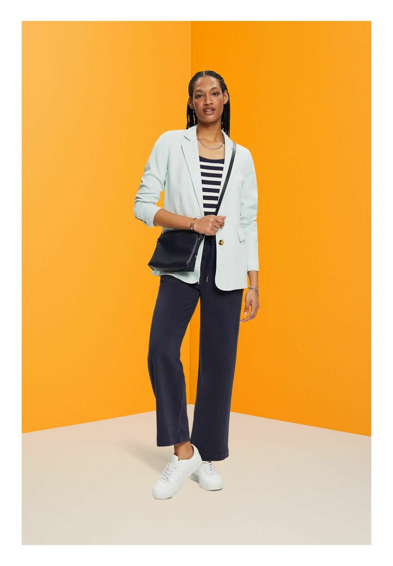 Esprit Collection MIT LEINEN - Halflange jas - light aqua green ...