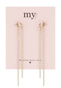 My Jewellery WITH STRINGS OF RHINESTONES - Ohrringe - gold coloured ...