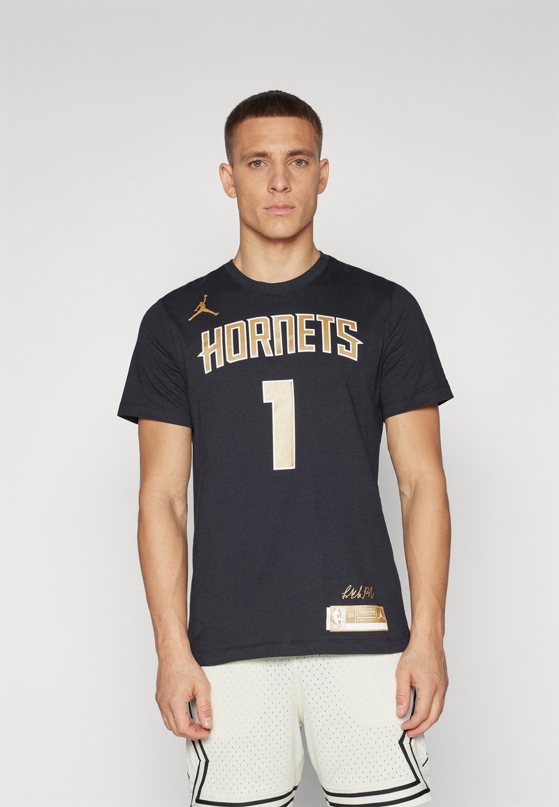 Nike Performance NBA CHARLOTTE HORNETS LAMELO BALL SELECT TEE - Fanartikel - black/ball lamelo ...