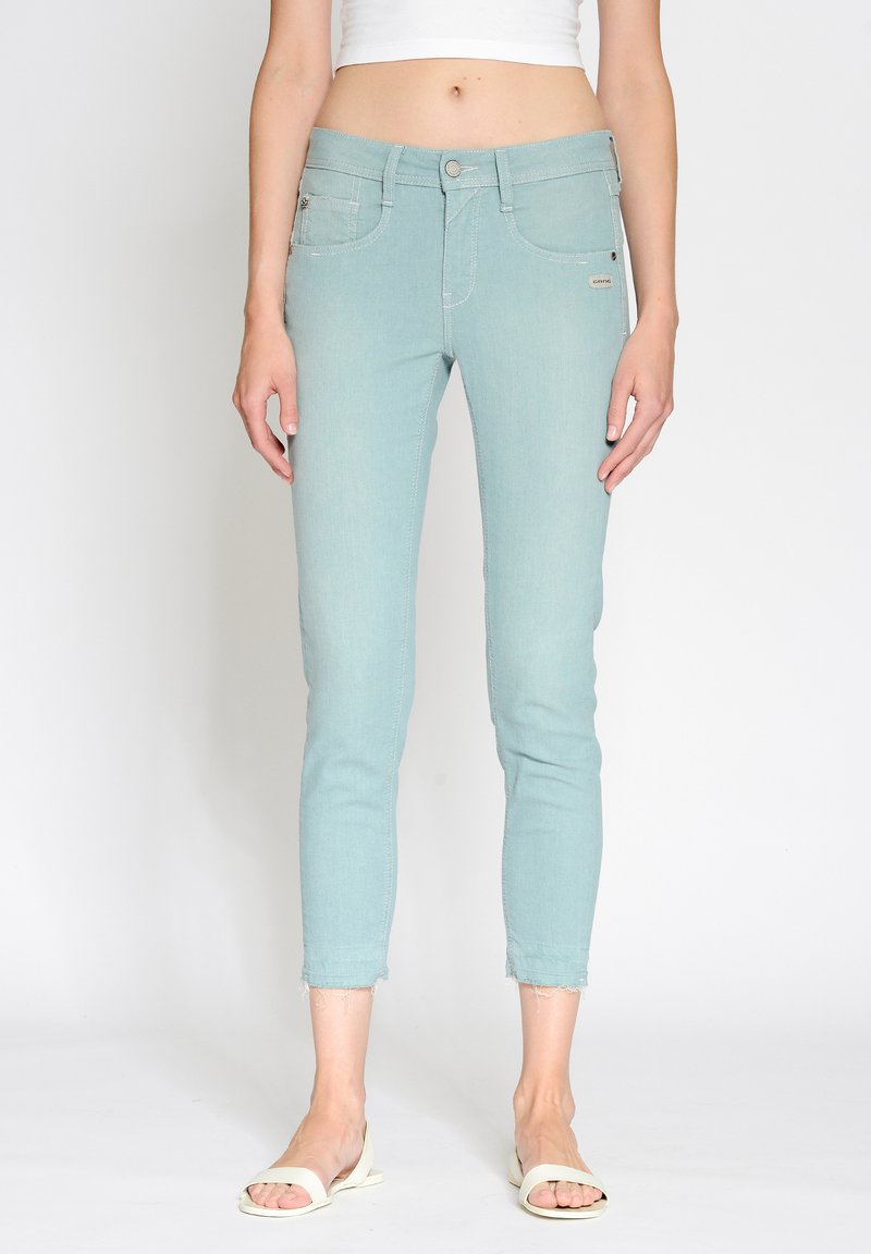 Gang AMELIE CROPPED - Slim fit jeans - vintage wash/blue denim - Zalando.de