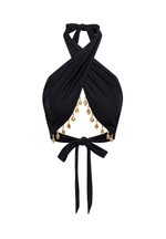 Moda Minx HERA DROPLET CROSS OVER - Bikiniöverdel - black/svart ...