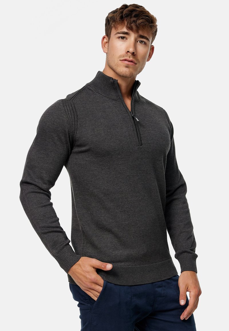 INDICODE JEANS POINTEAU - Jumper - charcoal mix/anthracite - Zalando