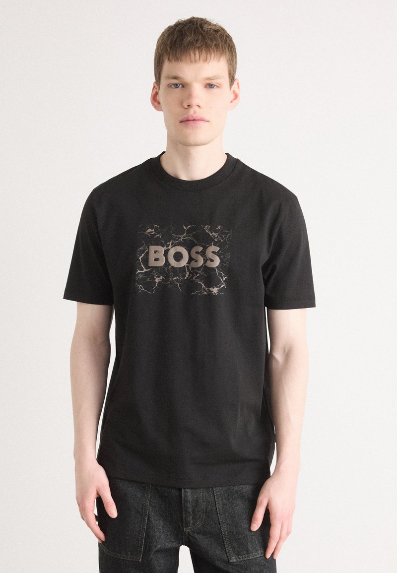 BOSS LOGOSPACE - T-shirts med print - black/svart - Zalando.no