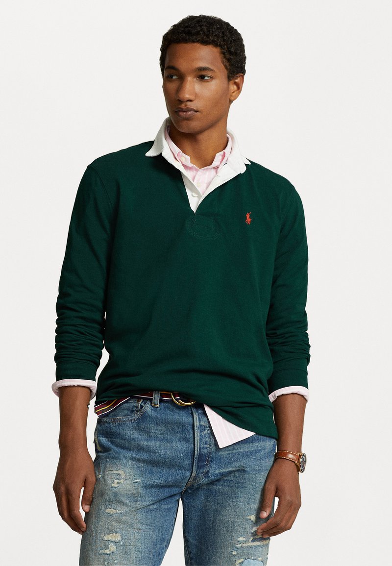 Polo Ralph Lauren RUGBY LONG SLEEVE - Poloshirts - hunt club green/grøn - Zalando.dk