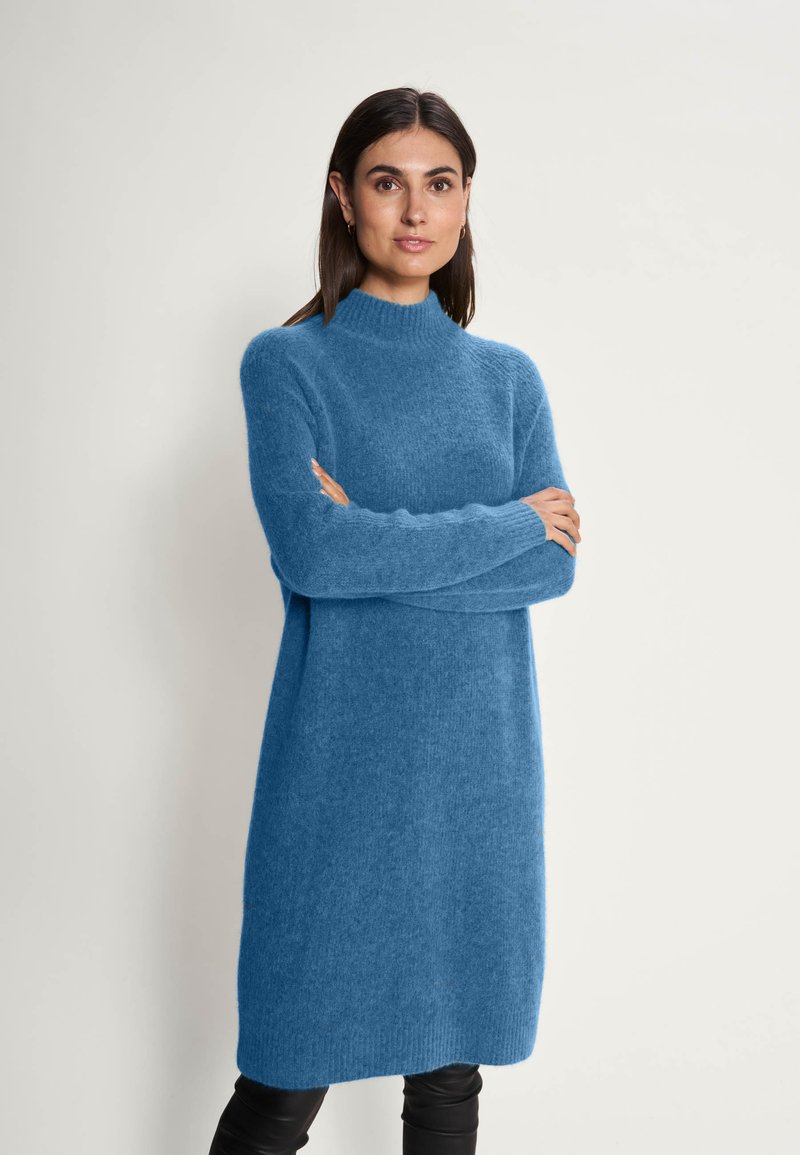 Mos Mosh THORA ALYN DRESS - Vestido de punto - quiet harbor/gris azulado - Zalando.es