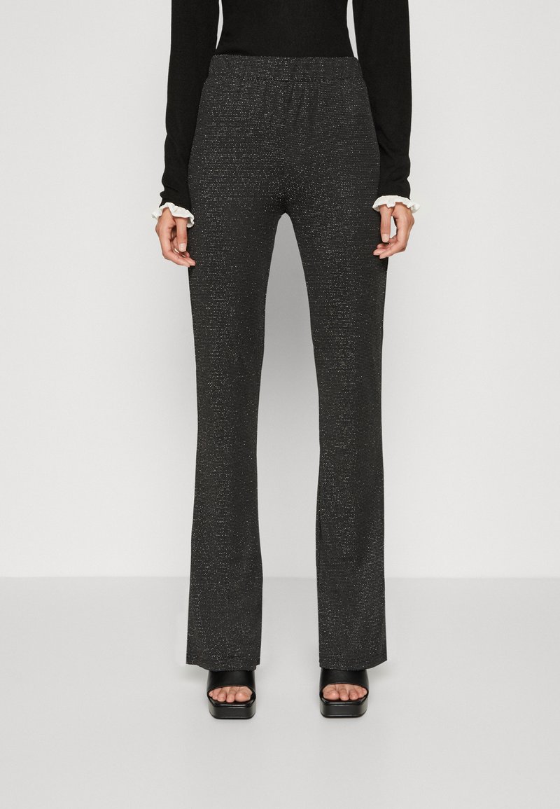 Vero Moda Tall VMKANVA FLARE PANT - Pantalon classique - black/silver/noir - ZALANDO.FR
