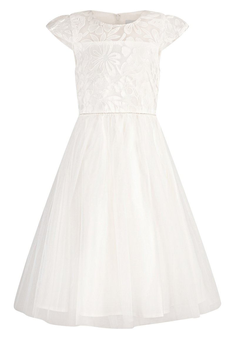 Happy Girls Mit Burnout Cocktail Dress Party Dress Ecru Off White