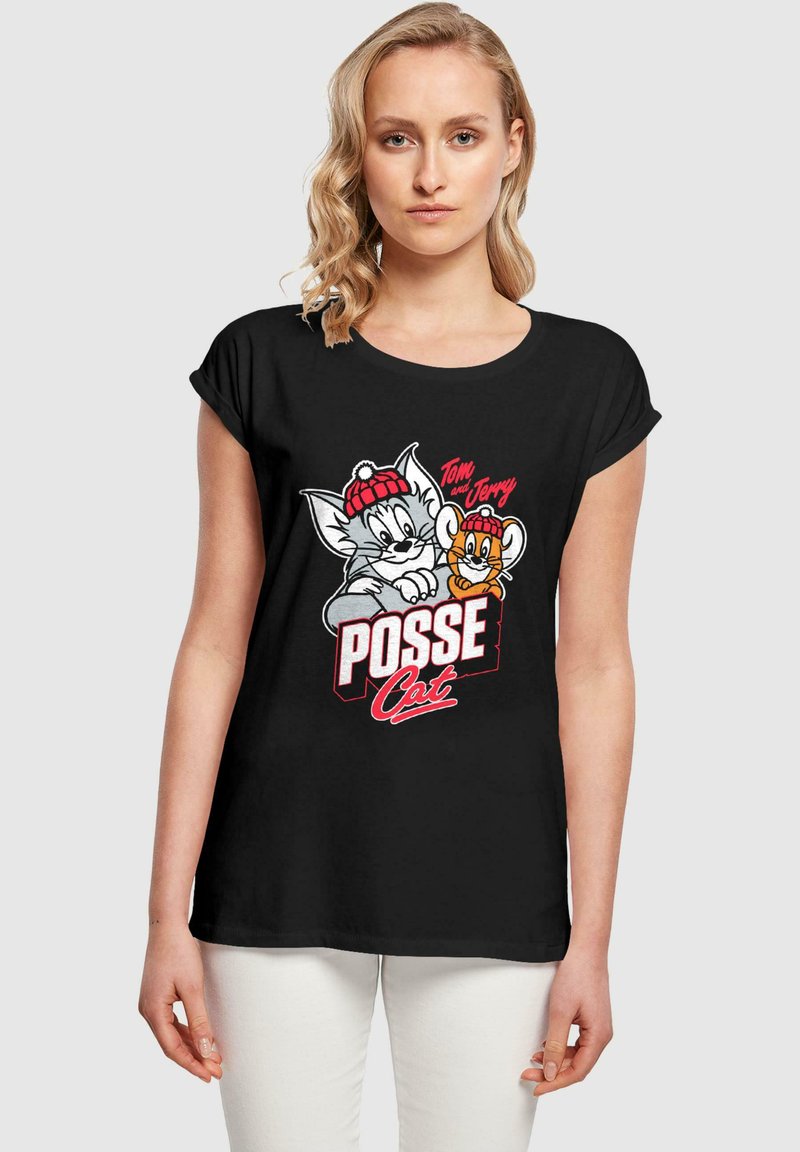 ABSOLUTE CULT TOM AND JERRY - POSSE CAT - T-Shirt print - black/schwarz ...