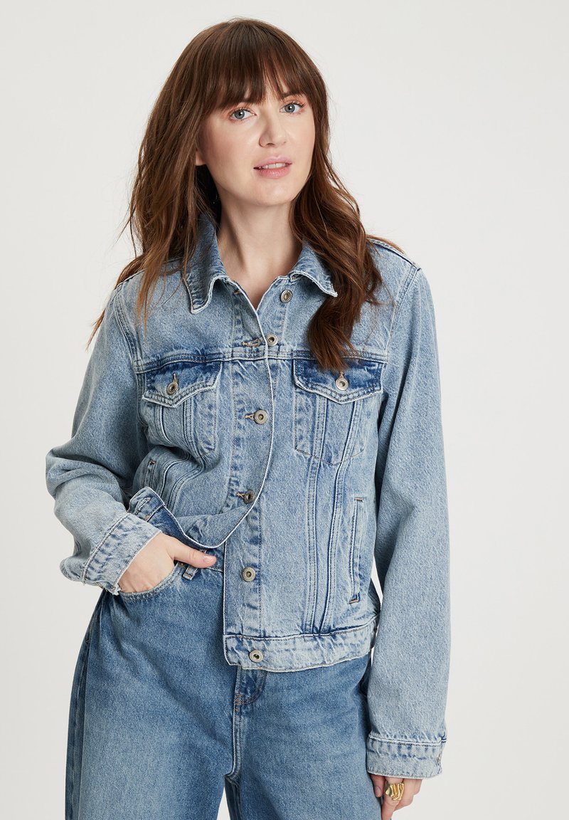 Cross Jeans KURZ - Denim jacket - light blue - Zalando