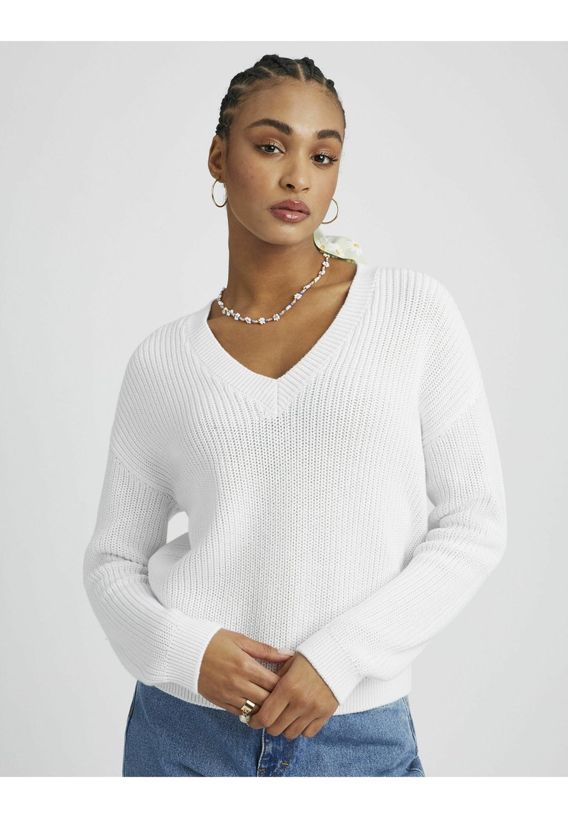 BZB UNI - Pullover - blanc - ZALANDO.FR