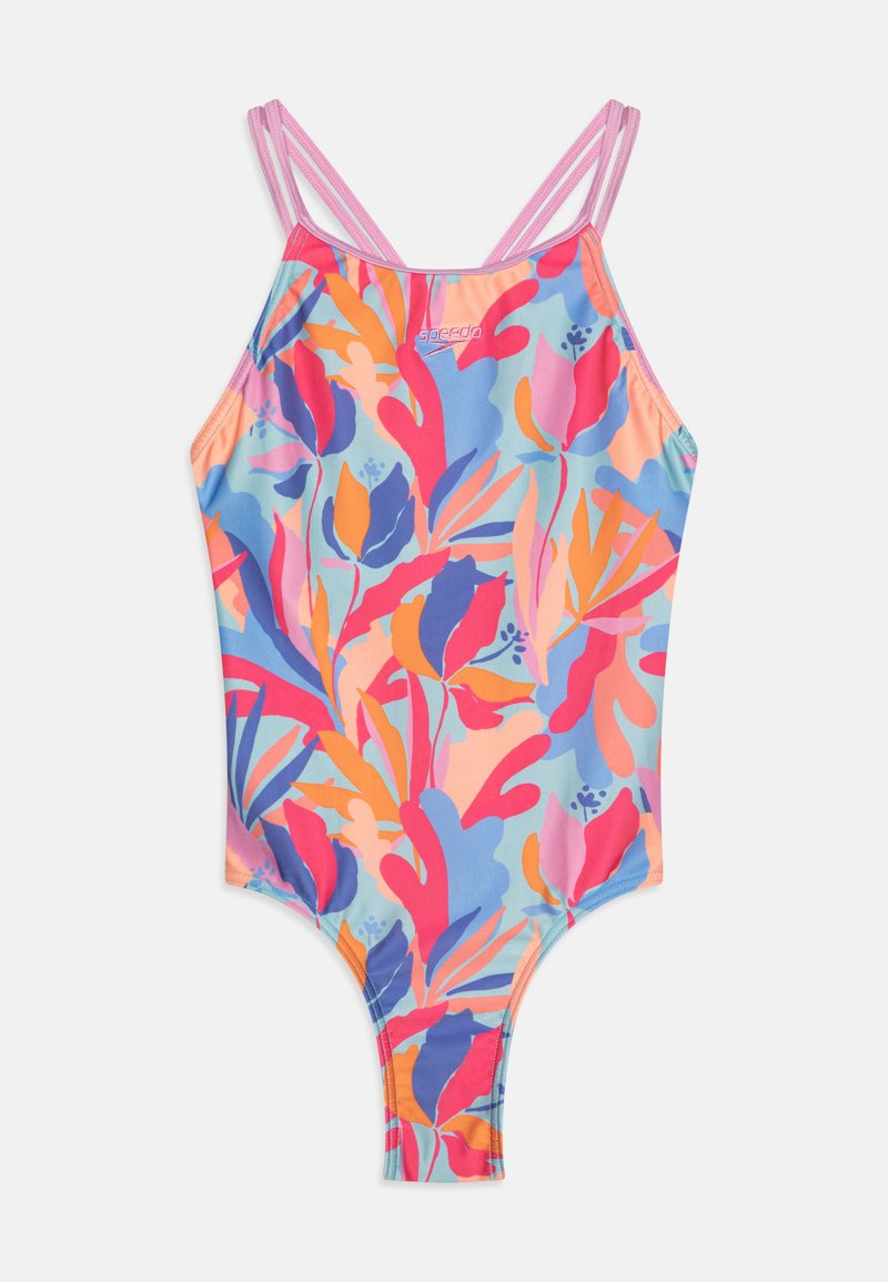 Speedo GIRLS PRINTED TWINSTRAP - Bañador - funny pink/fandango pink ...