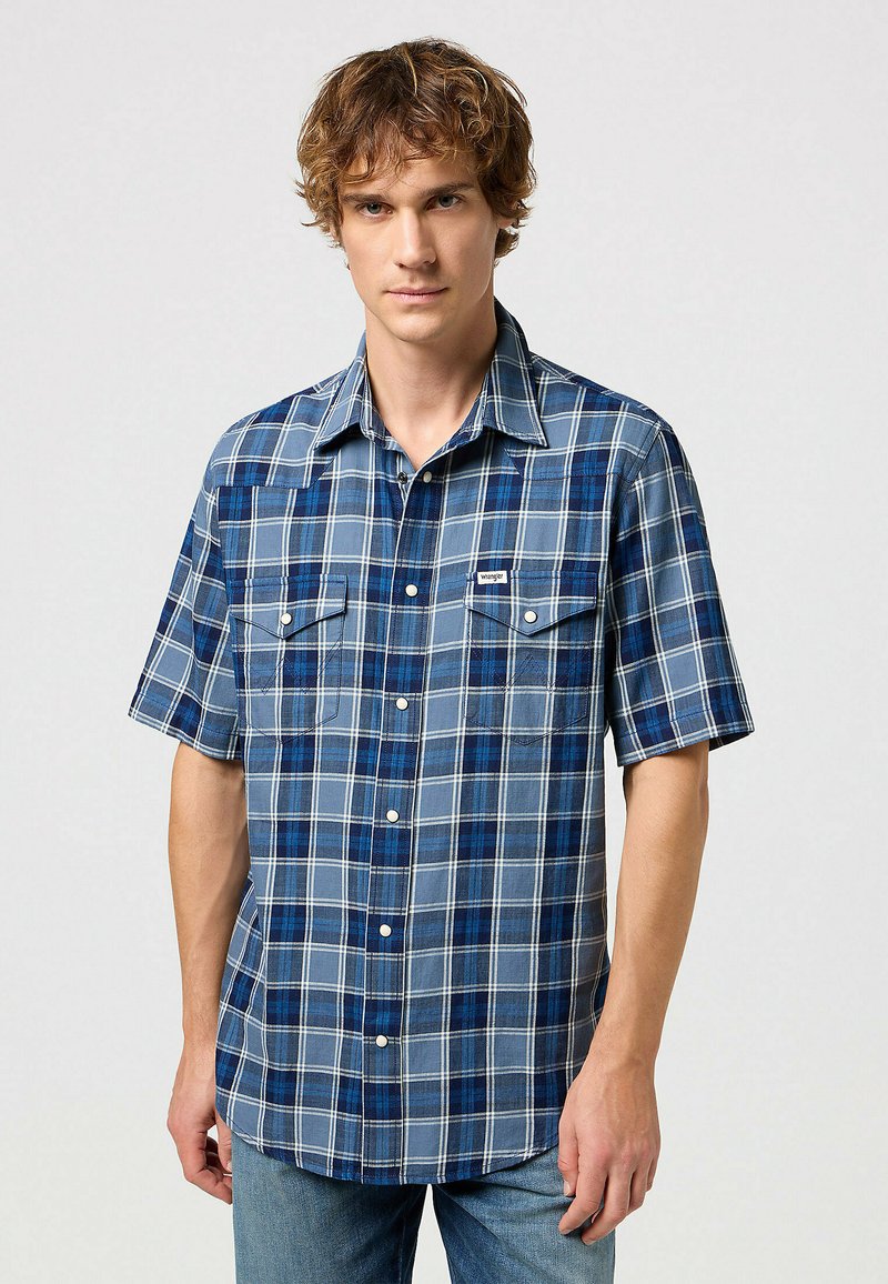 Wrangler SS WESTERN - Shirt - light blue indigo/blue denim - Zalando