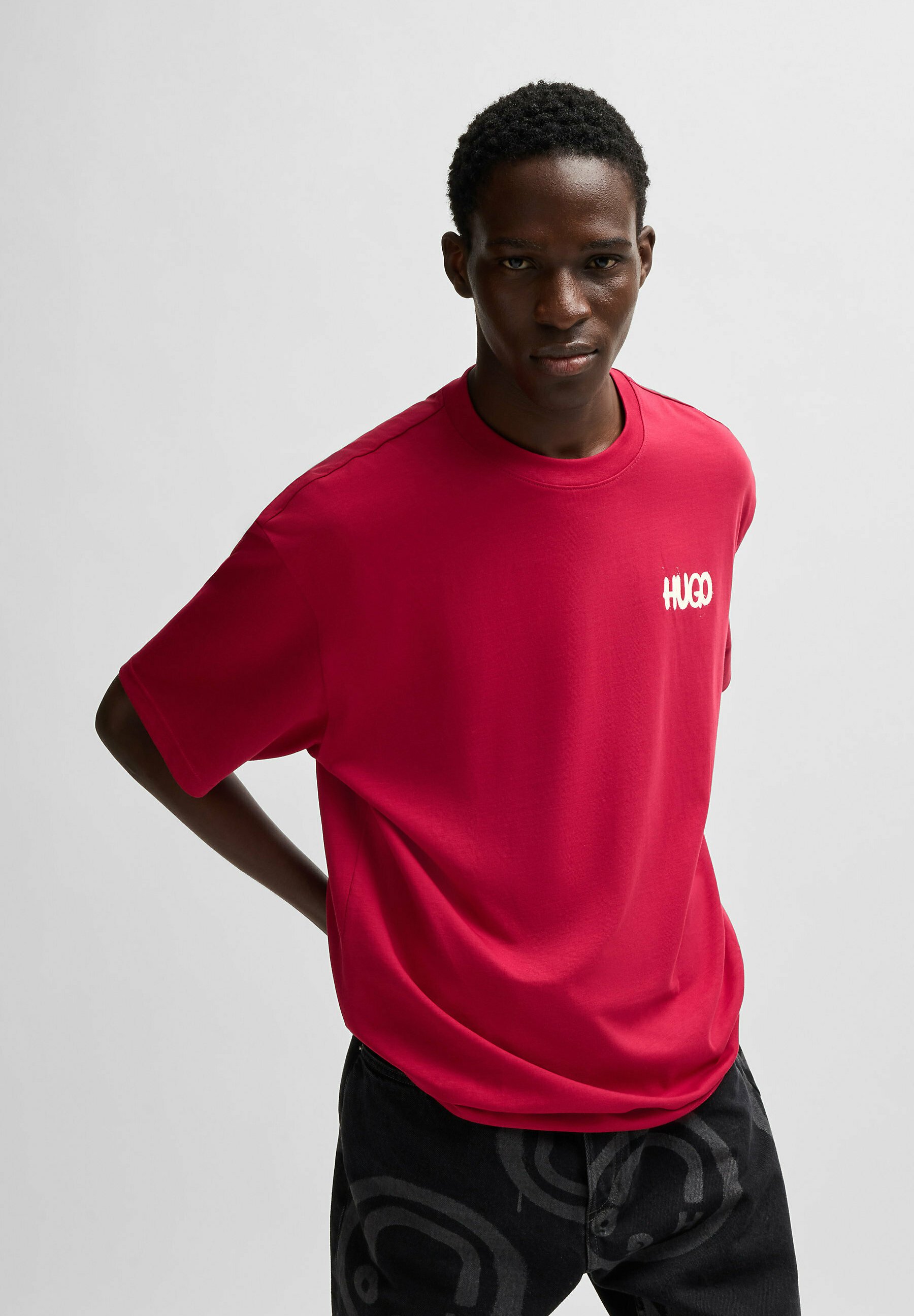 HUGO T shirt imprime dark red eight rouge fonce ZALANDO.FR