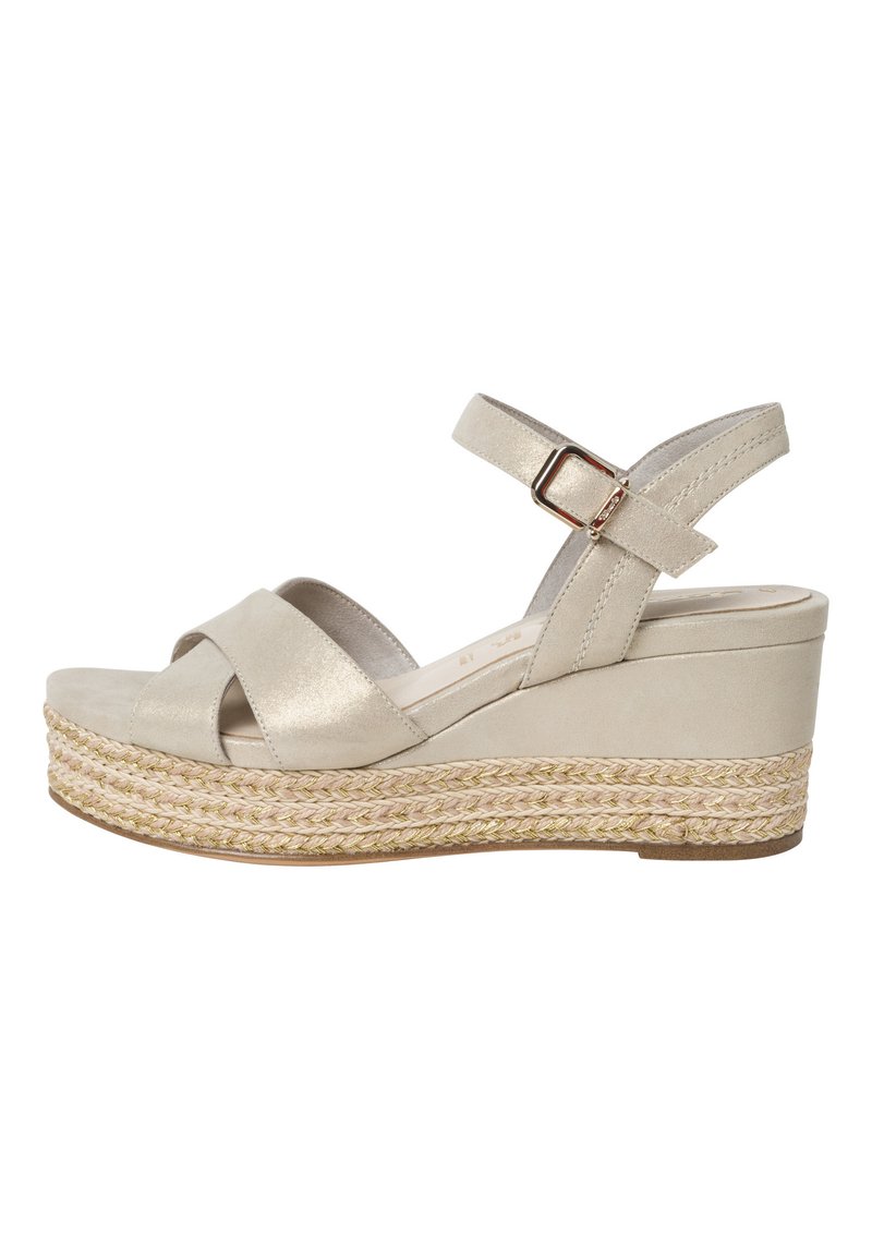 Tamaris Sandalen met sleehak - cashm pea sued/bruin - Zalando.be