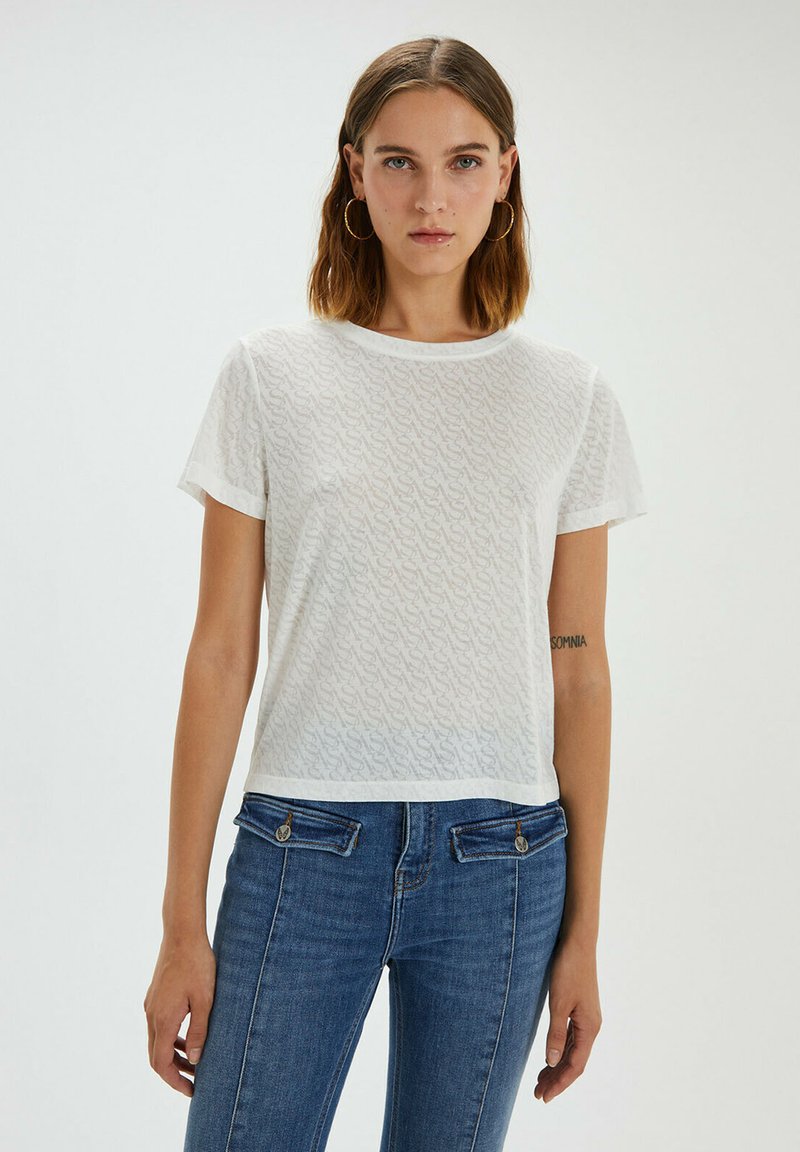 System Action WITH LOGO - T-Shirt print - white/weiß - Zalando.at