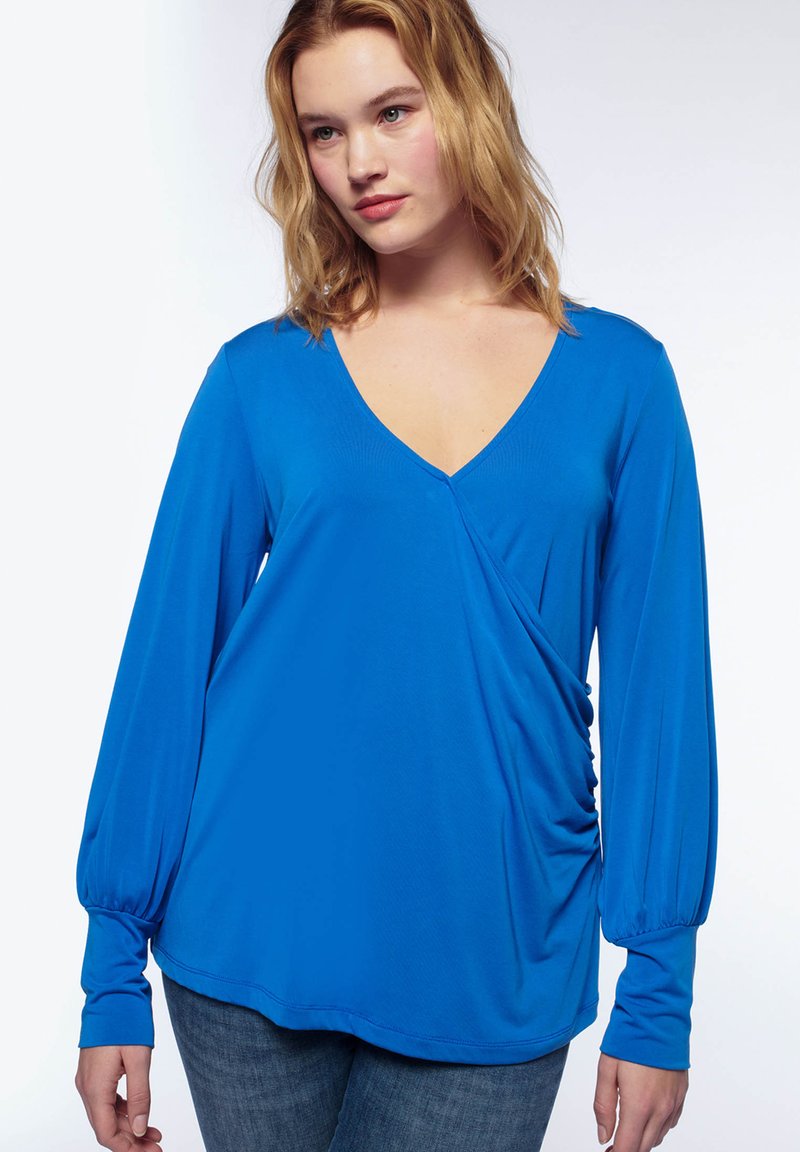 Fiorella Rubino CON INCROCIO E DRAPPEGGIO - Langarmshirt - bluette ...