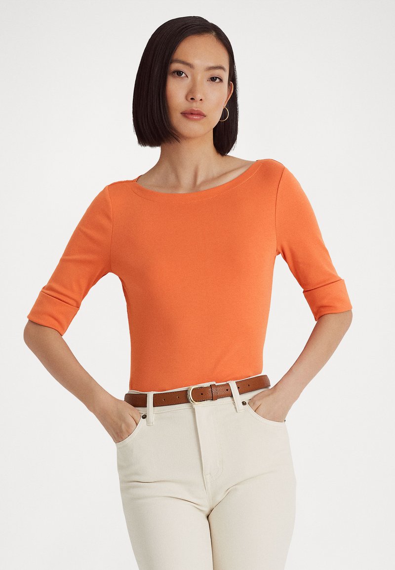 Lauren Ralph Lauren Petite JUDY ELBOW SLEEVE - T-Shirt basic - canyon ...