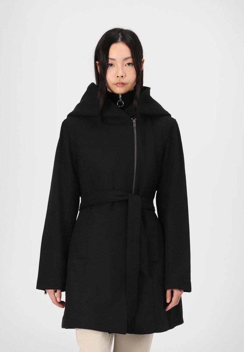 Even&Odd Short coat - black - Zalando.co.uk