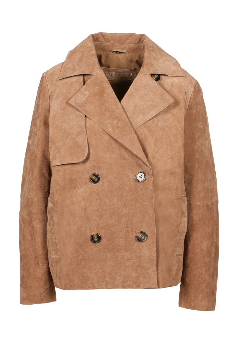 Freaky Nation Veste en cuir - otter/marron - ZALANDO.FR