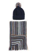 Next BOBBLE SET - Écharpe - neutral grey/bleu - ZALANDO.FR