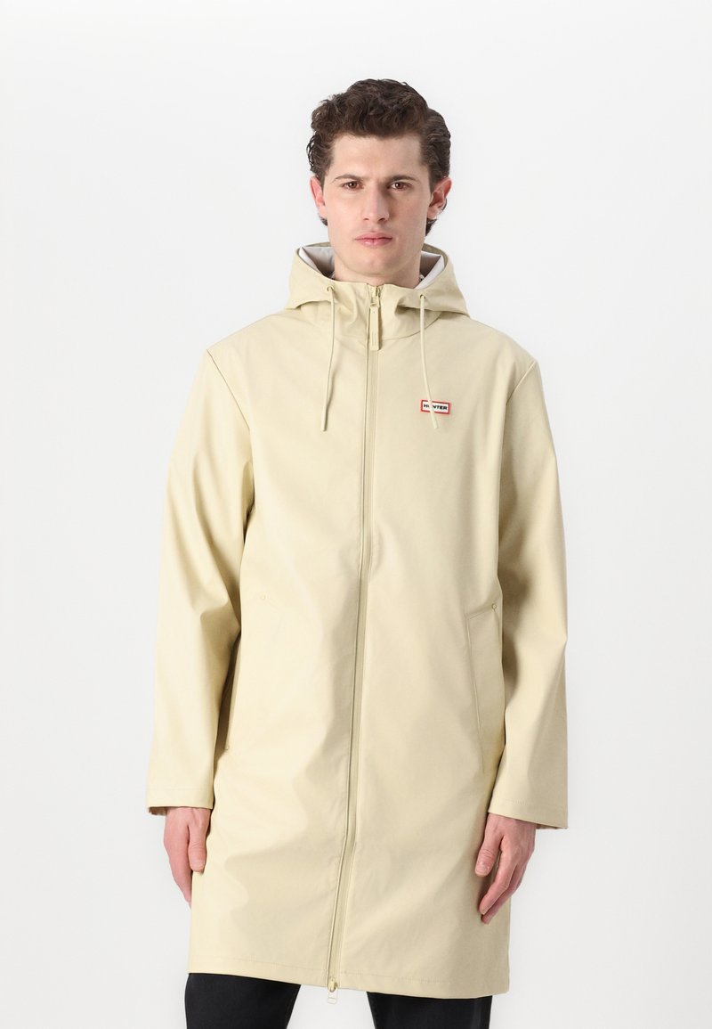 Hunter ORIGINAL ANDREA UNISEX - Waterproof jacket - gravel/off-white ...