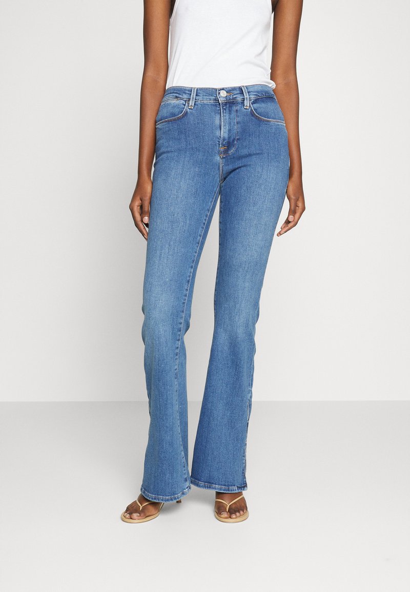 FRAME LE HIGH FLARE MINI SLITS - Bootcut-farkut - dark blue ...
