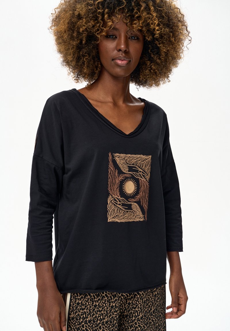 blue shadow SANDY - Long sleeved top - black - Zalando