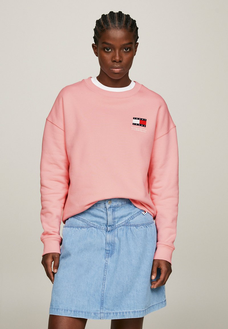 Tommy Jeans FLAG GRAPHIC CREW NECK BOXY - Sudadera - ballet pink/rosa ...